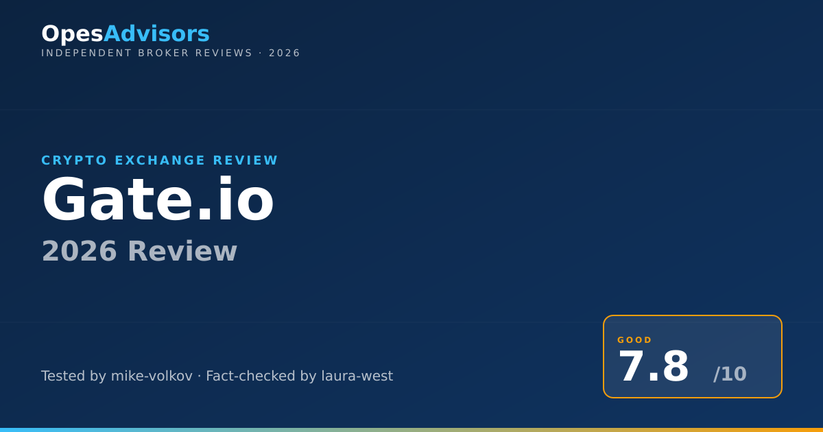 Gate.io Review 2026: Fees, Safety, Coins Listed and Verdict